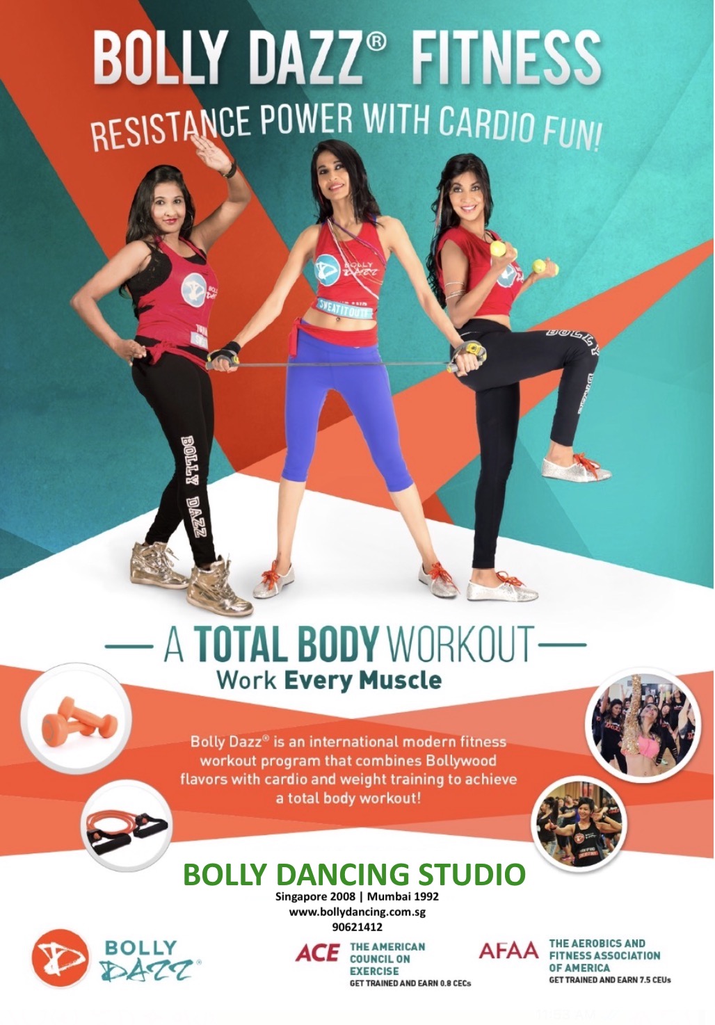 Resistance Training | Cardio Workout | Total Body Workout in Singapore | Bolly Dancing Studio